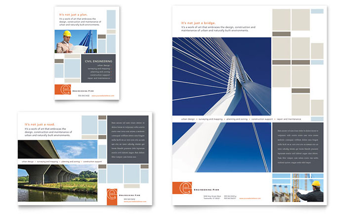 Civil Engineers Brochure Template Design