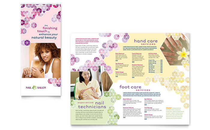 Nail Salon Brochure Template Design Nail Salon Brochure Template Design